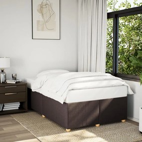 Rám postele bez matrace tmavě hnědá 120 x 200 cm textil 3284725