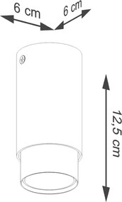 Sollux Lighting Stropní svítidlo NERO 12,5 černé/chromové