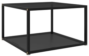 Konferenční stolek černý 60 x 60 x 35 cm tvrzené sklo