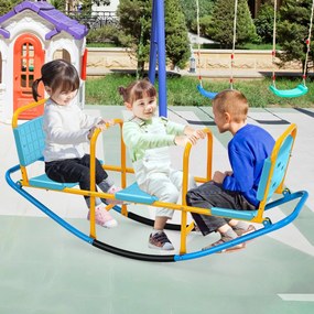 Costway 3 místná houpací houpačka zahradní houpačka s madly dětská houpačka