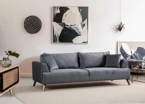 Atelier del Sofa 3-místná pohovka Buhara 3 Seater - Dark Grey, Tmavá Šedá