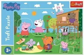 Trefl - Puzzle - Prasátko Peppa: Zábava v trávě MAXI / 24 dílků / 60 x