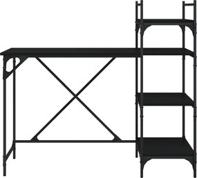 vidaXL Počítačový stůl s policemi 120 x 47 x 109 cm [836213] Barva: šedá sonoma