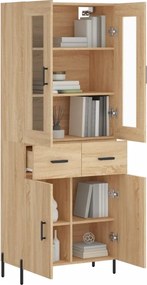 Skříň highboard dub sonoma 69,5 x 34 x 180 cm kompozitní dřevo 3198540