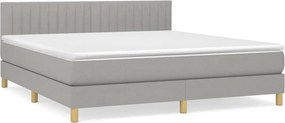 Box spring postel s matrací světle šedá 160 x 200 cm textil 3140785