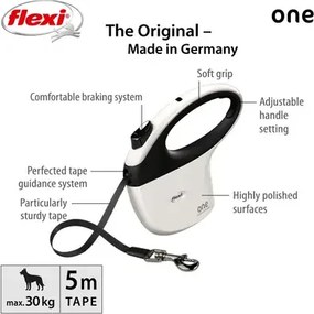 Flexi One M pásek 5m bílo-černé / Vodítko
