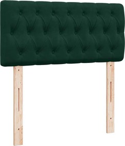 Box spring postel s matrací tmavě zelená 80 x 200 cm samet 3286171