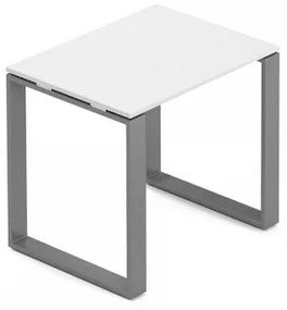 Jednací stůl Creator 80 x 60 cm, grafitová podnož / Bílá