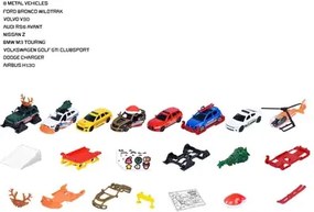 MAJORETTE Adventní kalendář Mountain Rescue / 24 dílků / 8 kovových au