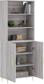 Skříň highboard šedá sonoma 69,5 x 34 x 180 cm kompozitní dřevo 3189243
