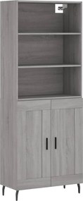 Skříň highboard šedá sonoma 69,5 x 34 x 180 cm kompozitní dřevo 3189979