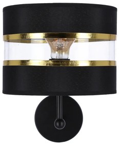 Černo-zlaté nástěnné svítidlo Andy pro žárovku E27  - Candellux