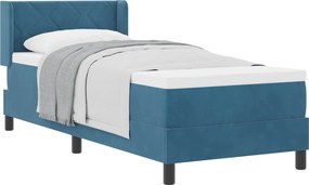 Postel s boxspringem s čelo Tmavě modrá 200 x 80 cm samet 3341496