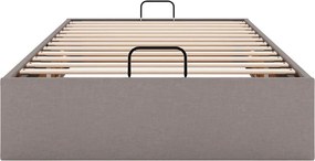 Osmanský rám postele bez matrací taupe 90x200 cm textil 3310851