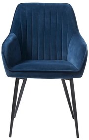Designová židle Jadwiga modrý samet