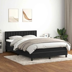 Box spring postel s matrací černá 160x210 cm samet 3316601