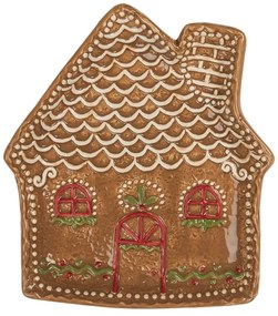 Keramický talířek perníková chaloupka Gingerbread Cott - 20*18*3 cm