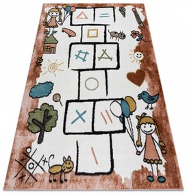 Dětský kusový koberec Skákací panák starorůžový 200x290cm