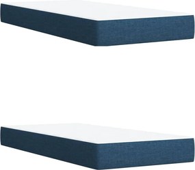 Box spring postel s matrací modrá 200x200 cm textil 3285504
