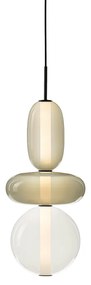 Bomma Pebbles skleněné závěsné svítidlo, malé Barva: Světle šedá, Konfigurace: Model 1