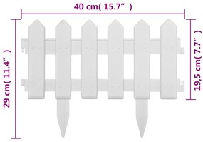 vidaXL Marketos Travní lemy 25 ks bílé 10 m PP
