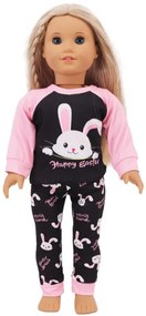 Oblečky pro Baby Born - dvoudílná pyžámka (10 modelů) Varianta: XM179 černo růžové Happy easter