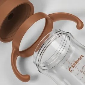 Kidnort Bringebaer Hrneček s brčkem 240ml hnědý