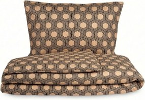 Saténové povlečení LUXURY COLLECTION CARERO béžové - 1x 140/220, 1x 70/90cm