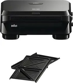 Braun Snack Maker 5 SM5000 černá / Sendvičovač / 800 W / vyjímatelné d
