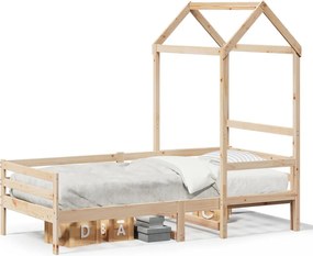 Válenda se střechou 80 x 200 cm masivní borové dřevo 3282188