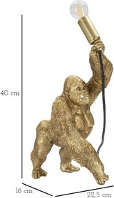 Stolní lampa Gorilla 40 cm zlatá