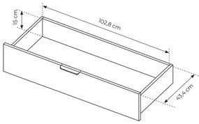 MILTON l | šatní skříň | 223,2 cm | kaštan/antracit