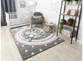 Dywany Łuszczów, Dětský kusový koberec Petit Pony grey, 160x220, šedá, dětský pokoj