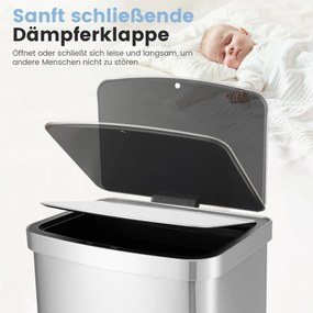 Costway 50 L odpadkový koš se senzorem a víkem Automatický odpadkový koš