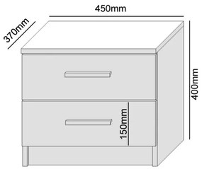 Noční stolek TOD dub wotan