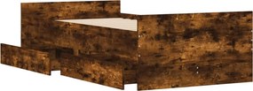 Rám postele se zásuvkami kouřový dub 75 x 190 cm Small Single 3207389