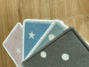 Vopi | Kusový koberec Hvězdička modrá - Kulatý průměr 100 cm