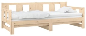 Výsuvná postel masivní borovice 2x (90 x 190) cm - Default Title