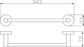Slezák - RAV Držák ručníků 343 mm COLORADO - COA0701/30, Chrom