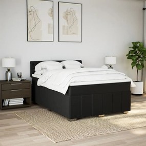 Box spring postel s matrací černá 140x200 cm textil 3289400