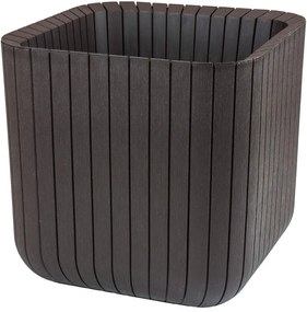 KETER CUBE PLANTER L Květináč, 40 x 40 x 40 cm, hnědá 17201220