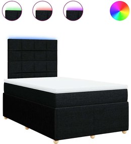 Box spring postel s matrací černá 120x190 cm textil 3294297
