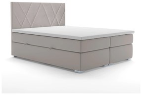 Kontinentální postel 140 cm Lanarra (béžová) (s úložným prostorem). 1020299