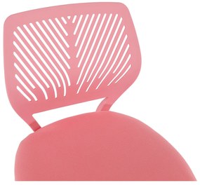 Dětská židle PIXIE - kov, polyester, růžová / chrom
