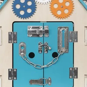 2Kids Toys Activity board Domeček tyrkysová / od 3 let