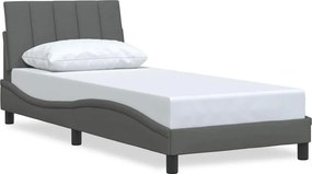 Rám postele bez matrace Hanko tmavě šedá 90 x 190 cm textil 3310357