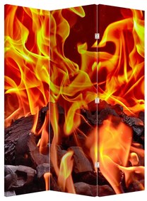 Paraván - Hořící uhlíky (126x170 cm)