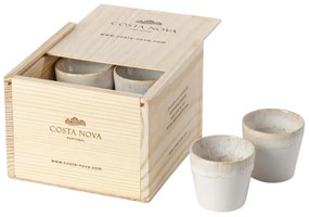 OnaDnes -20% Dřevěný box s 8 bílými šálky na lungo COSTA NOVA GRESPRESSO 0,21 l