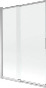 Mexen Fox dvoukřídlá posuvná vanová zástěna 120 x 150 cm, transparentní, chrom - 891-120-002-01-00