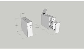 Koupelnová skříňka CALENCIA 55x60 cm antracit